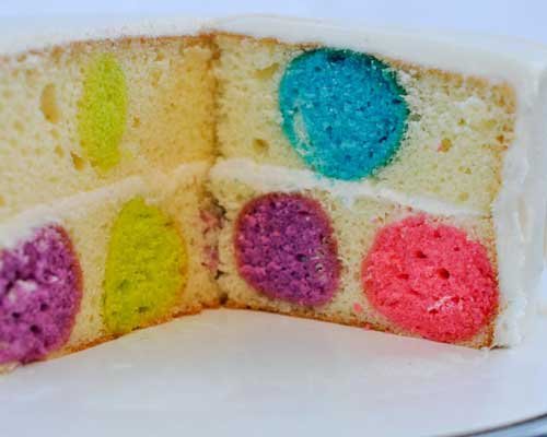 Polka Dot Cake Recipe - RecipeDose.com